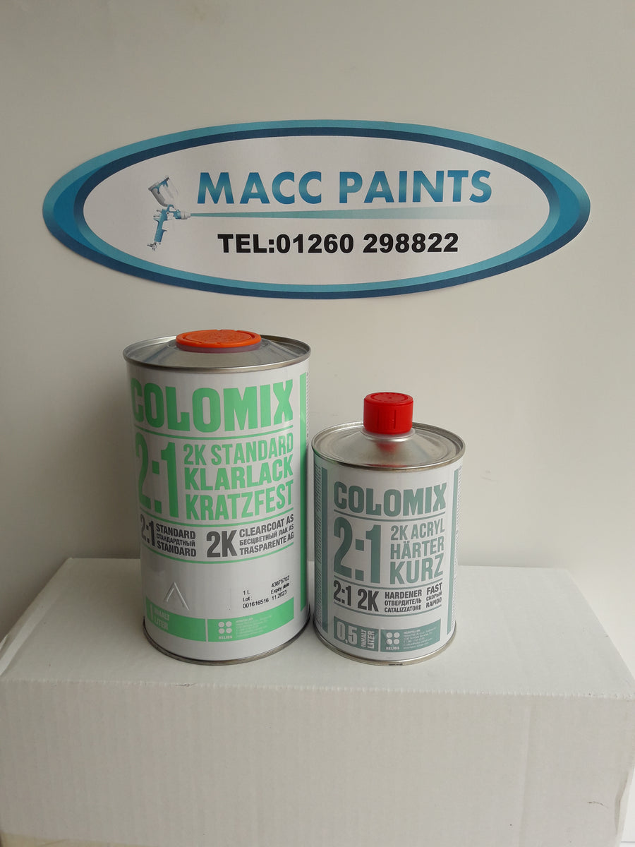1.5L 2K COLOMIX KIT 1L 2K MS CLEARCOAT + 0.5L 2K MS FAST HARDENER ...