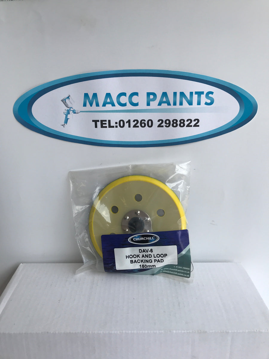 150MM 6H BACKING PAD FOR VELCRO DISCS – Macc Paints Ltd