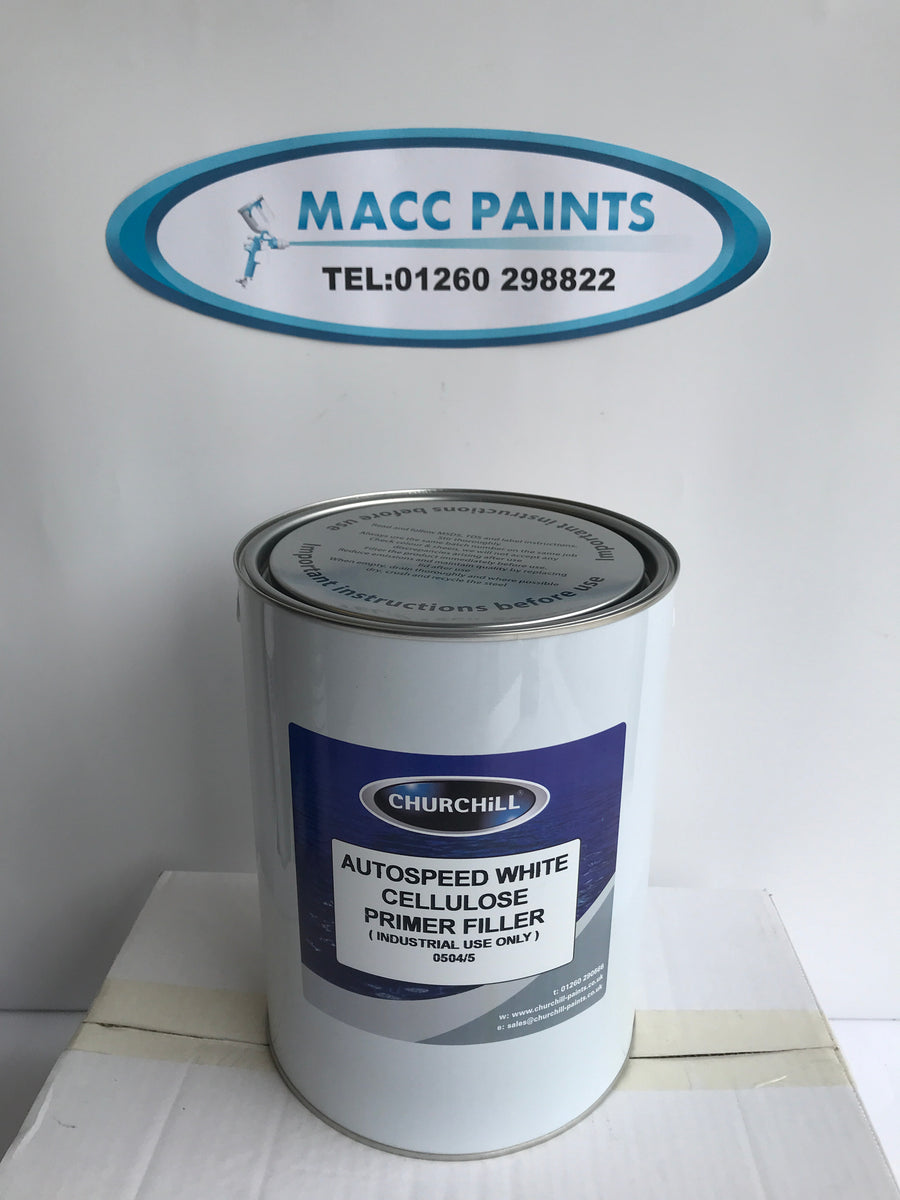 WHITE CELLULOSE HIGH BUILD PRIMER 5L [INDUSTRIAL USE ONLY] – Macc ...