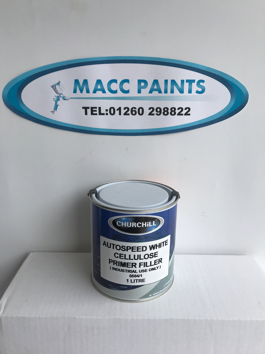 WHITE CELLULOSE HIGH BUILD PRIMER 1L [INDUSTIAL USE ONLY] – Macc Paints Ltd